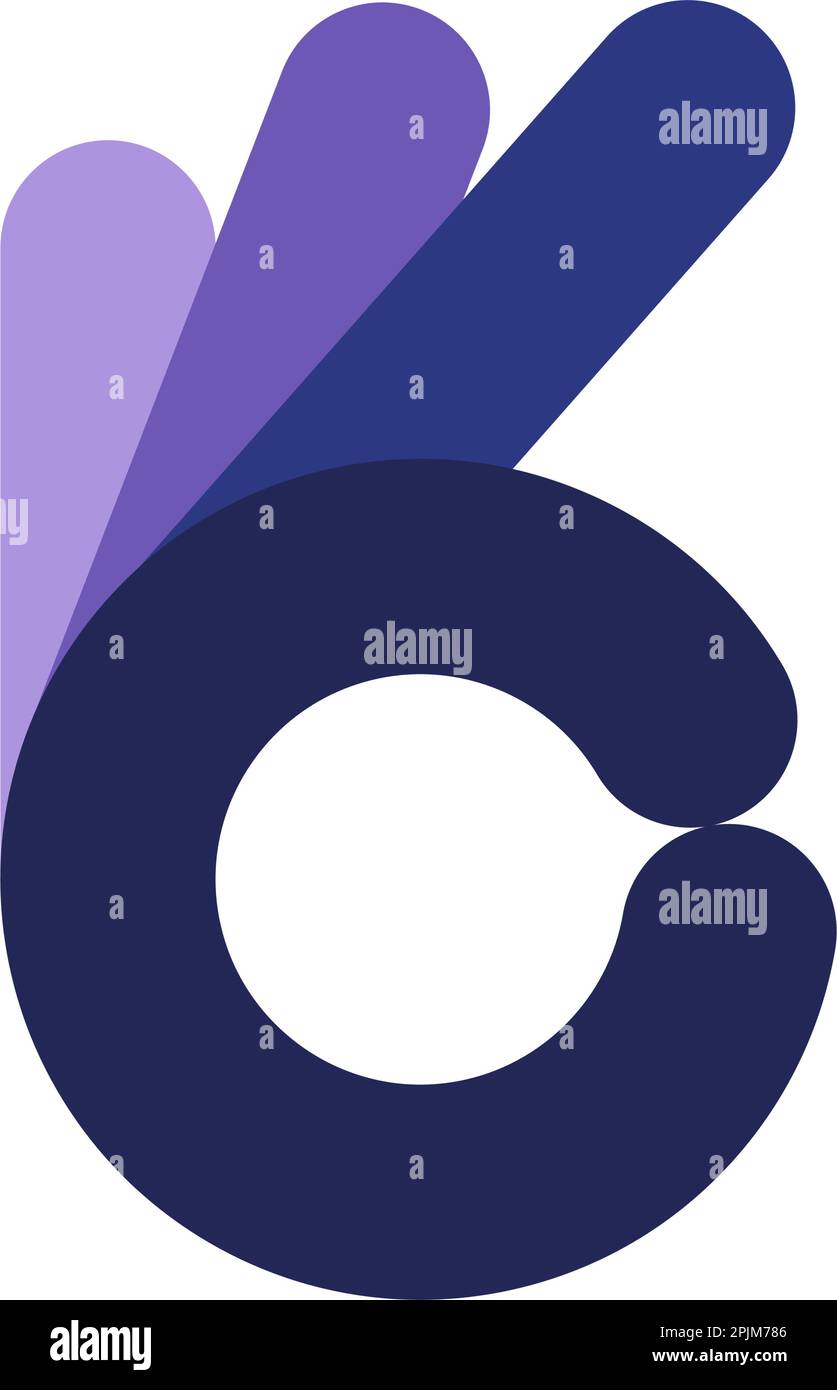 Ok gesture icon. Simple Ok symbol. Approved blue sign. Okay arm with ...