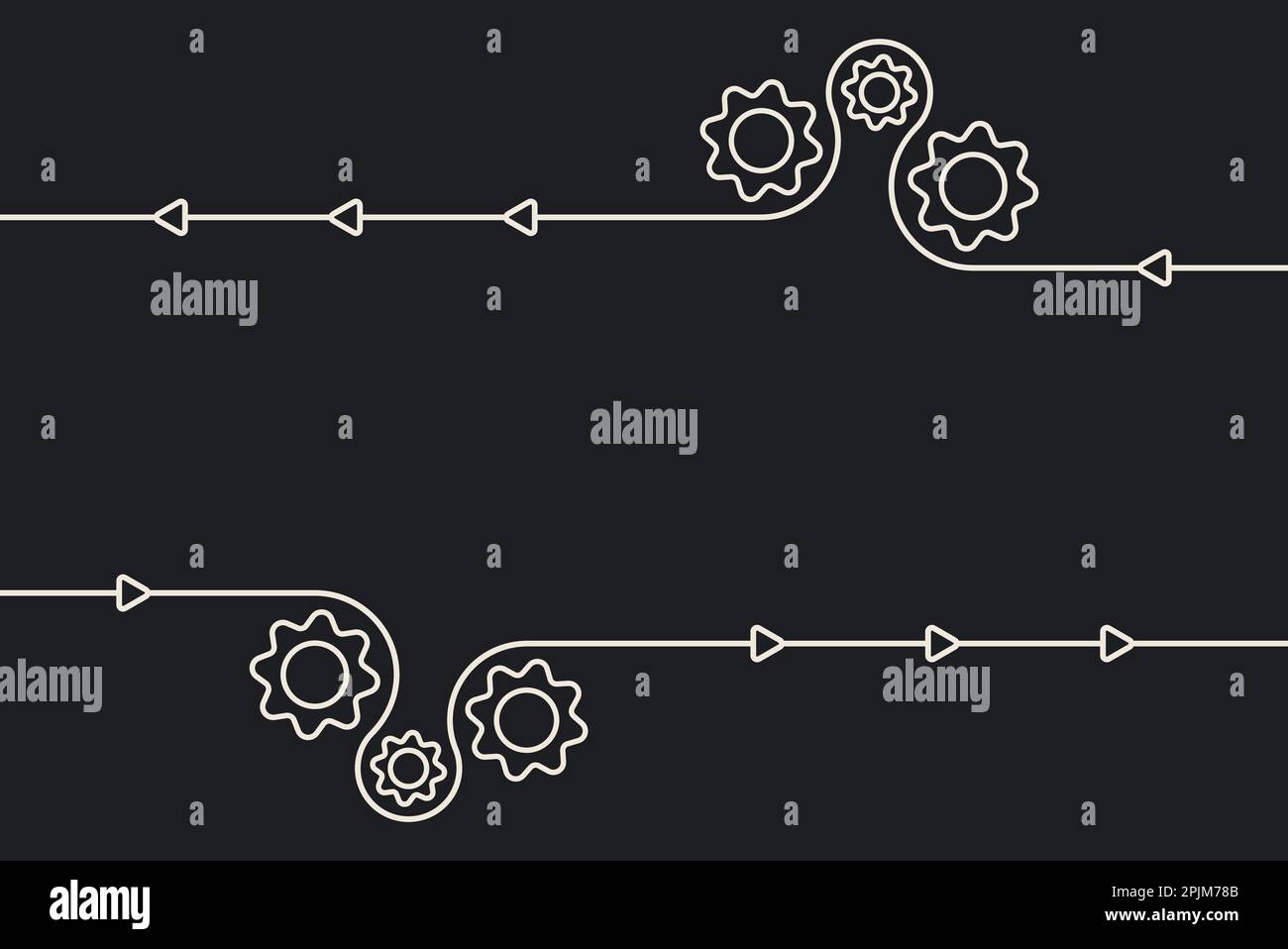 Infographics design elements. Rotating cogs or cogwheels as process ...