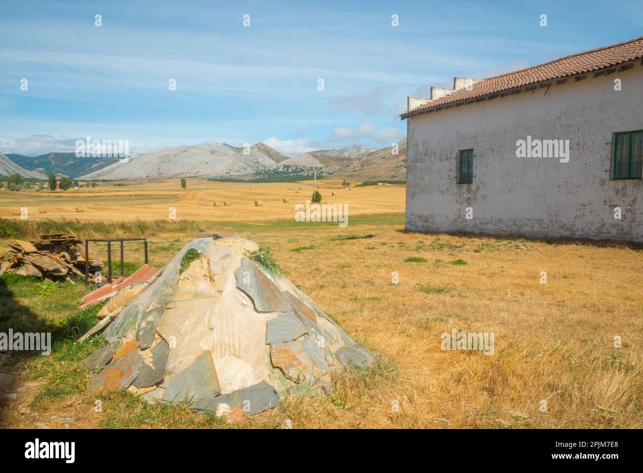 Summer landscape. Traspeña de la Peña, Palencia province, Castilla Leon ...