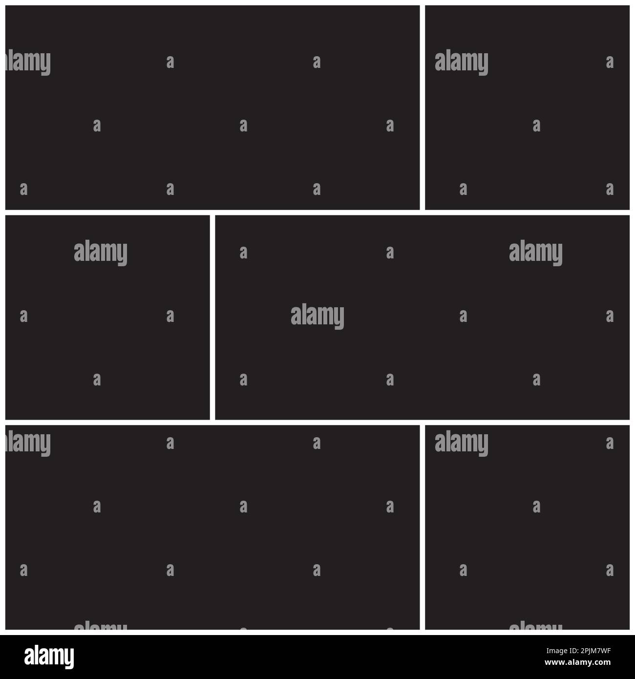 Photo collage background. Photo collage template, pattern with black ...