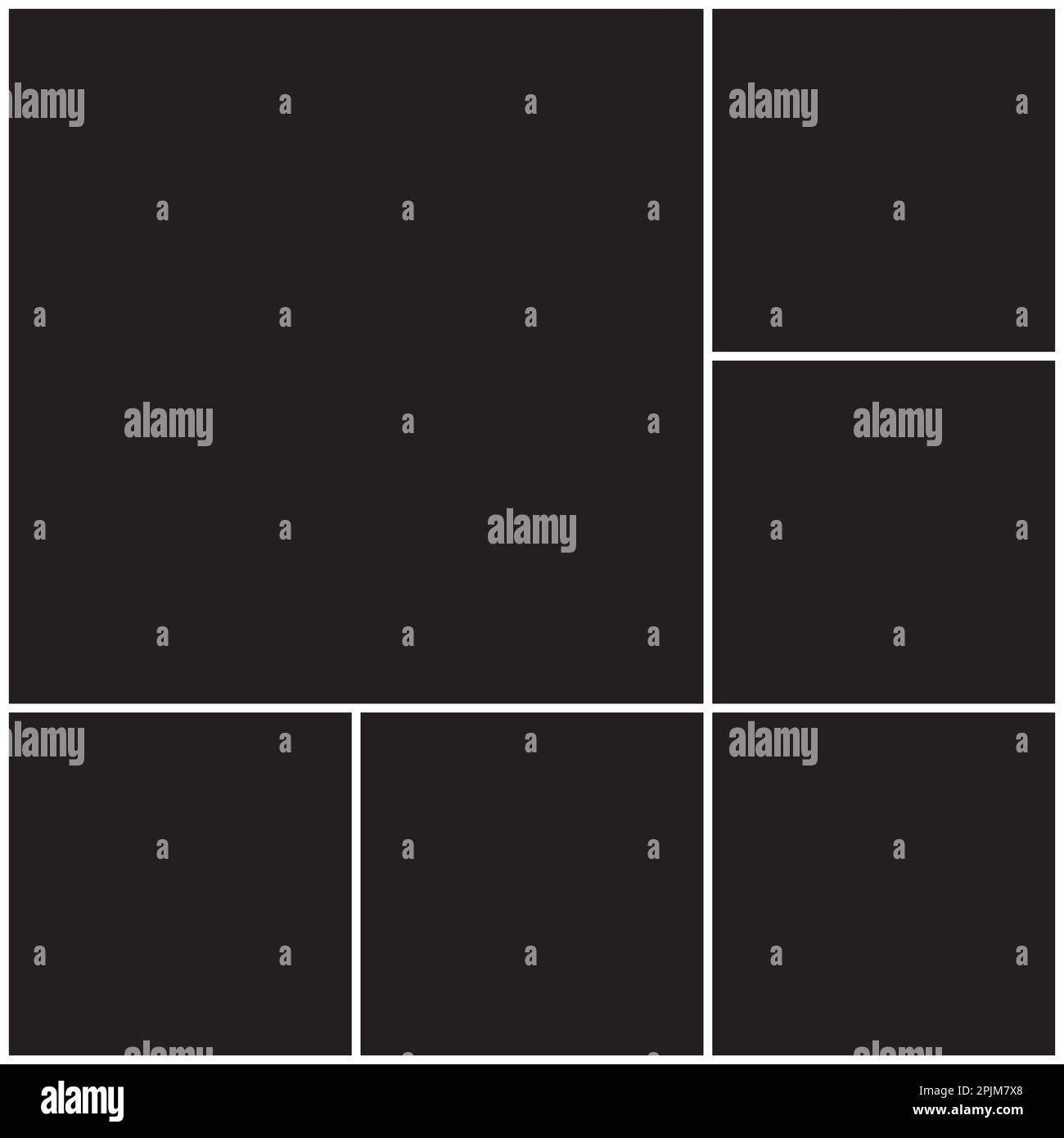 Photo collage background. Photo collage template, pattern with black ...