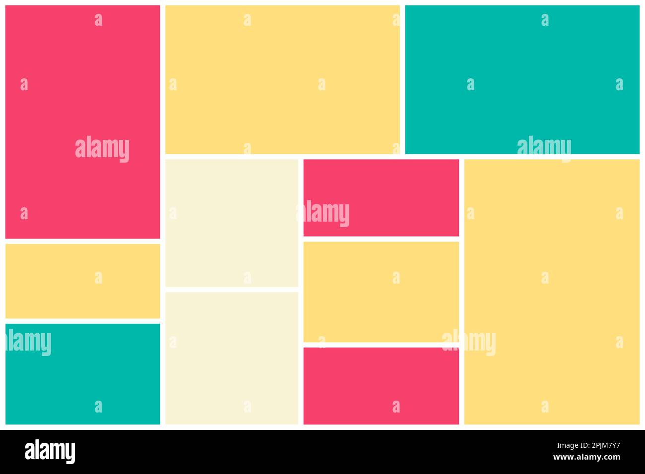 Photo collage background. Photo collage template, pattern with colored ...