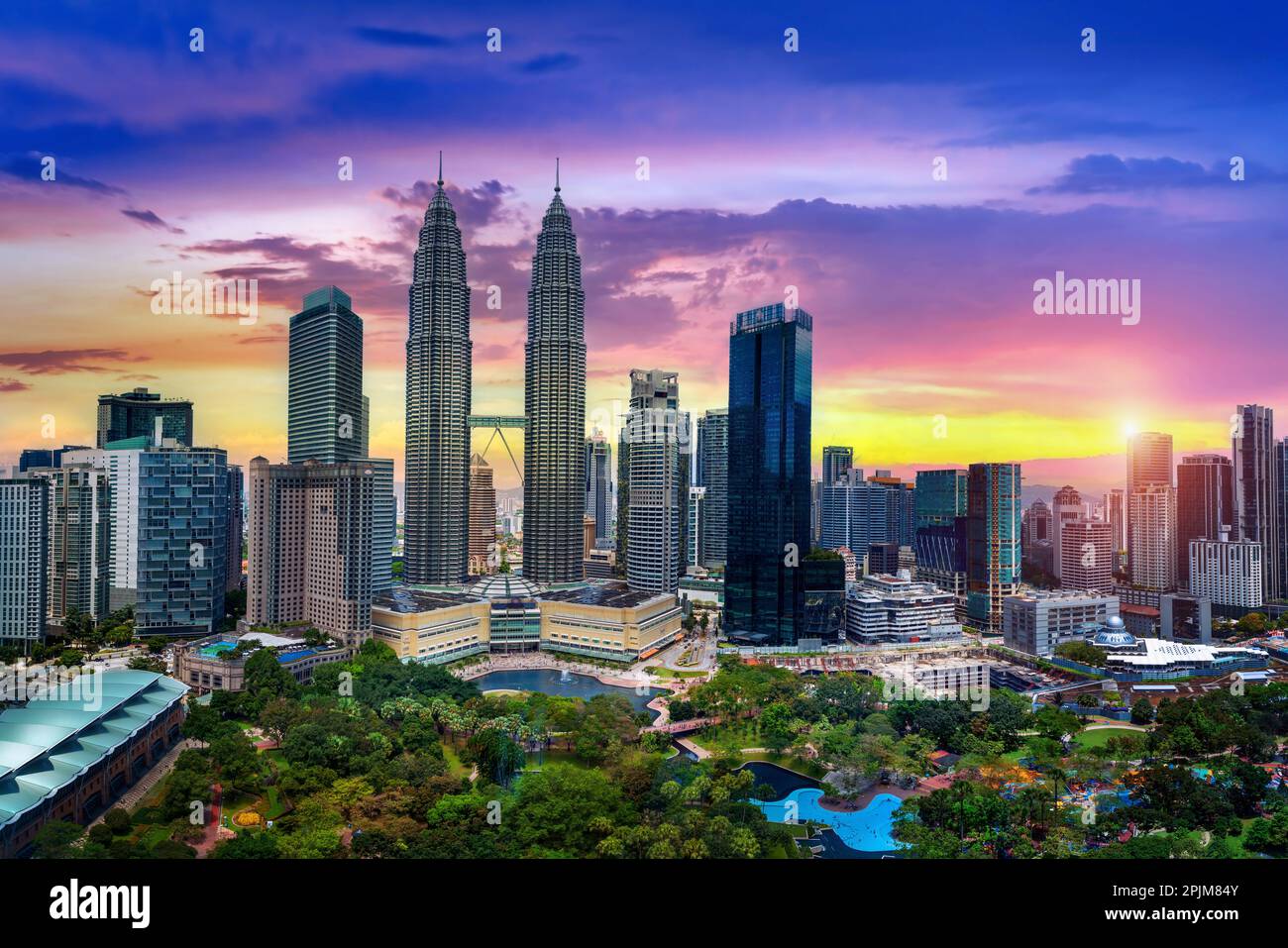 Kuala lumpur city skyline at sunset, Kuala lumpur in Malaysia Stock ...
