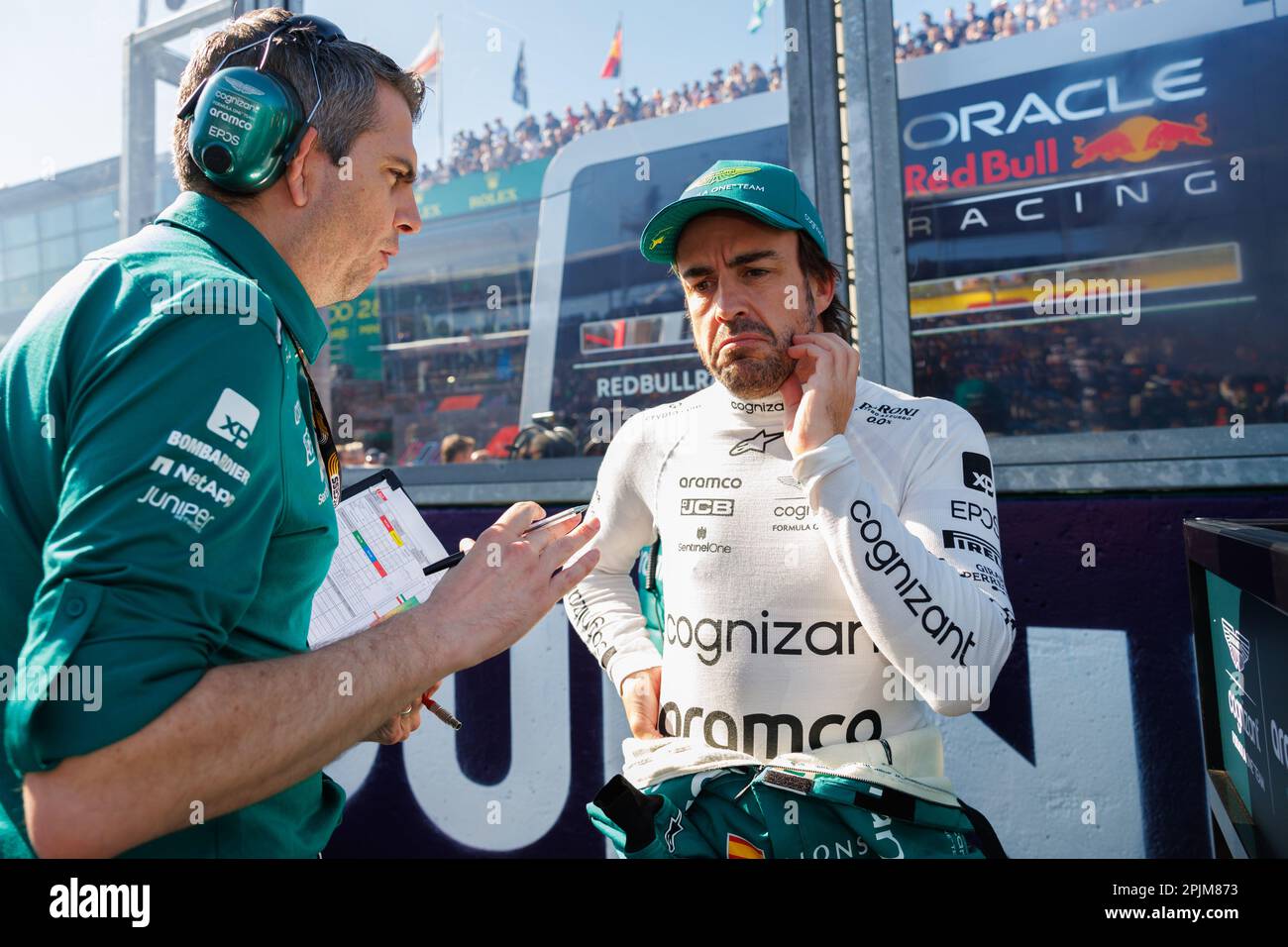 Albert Park, 2 April 2023 Fernando Alonso (ESP) of team Aston Martin on ...