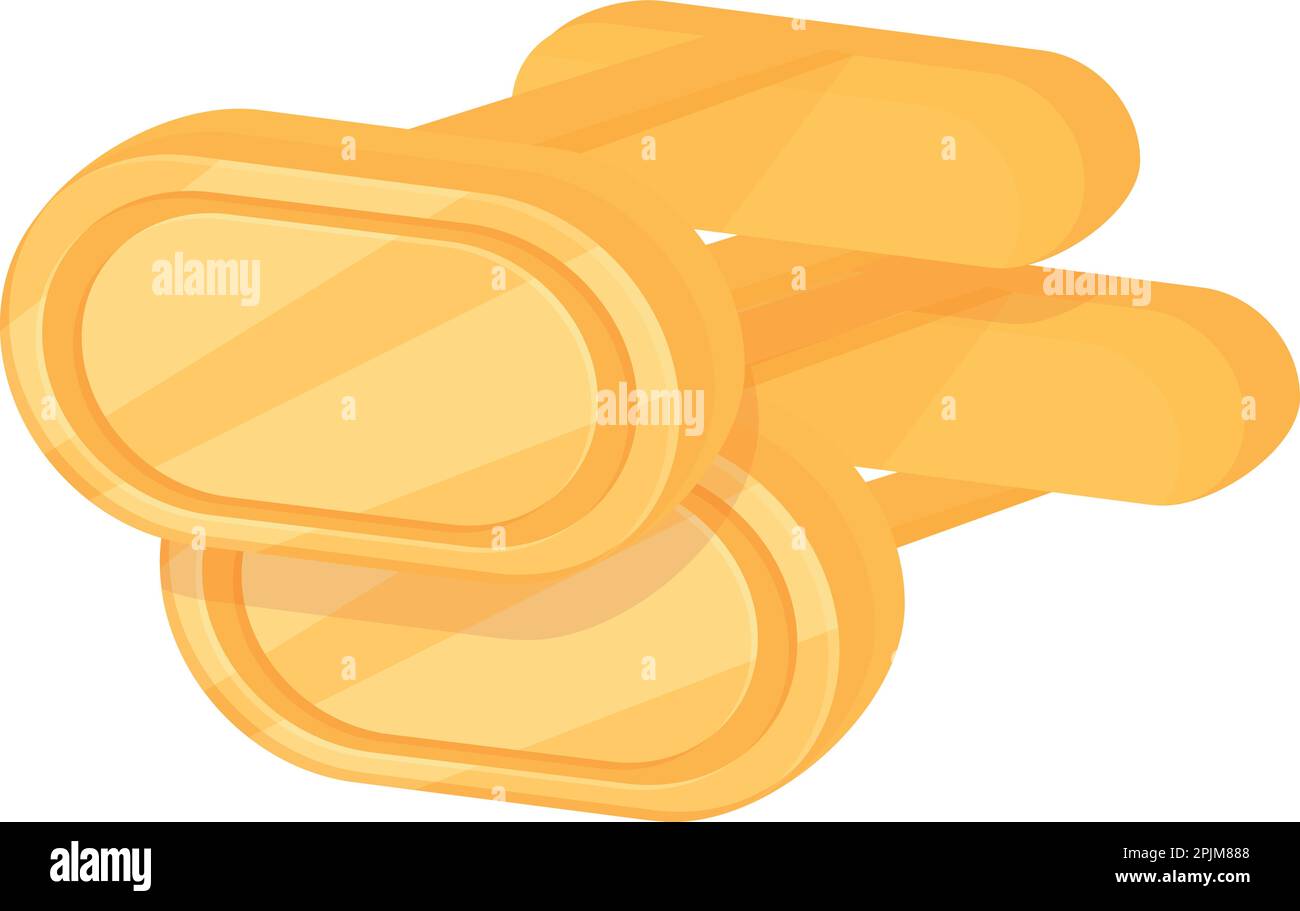 Golden cufflink icon cartoon vector. Fashion luxury. Modern link Stock ...