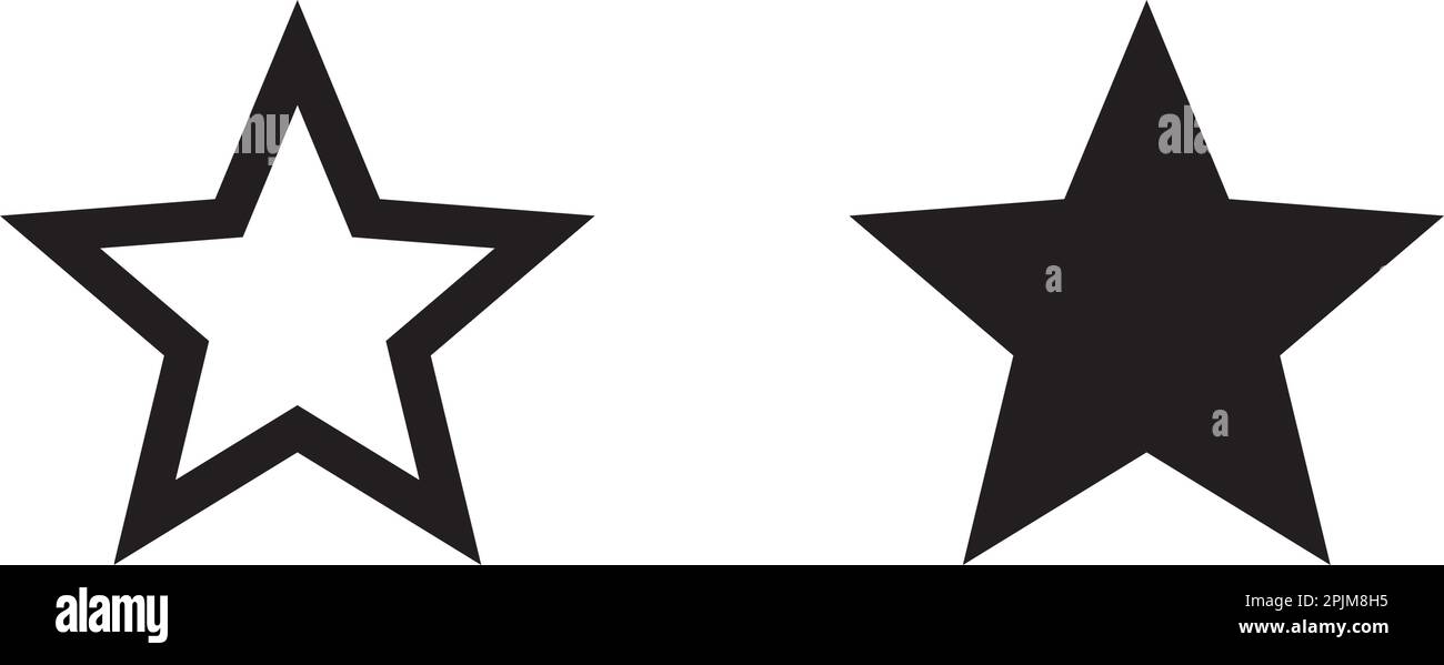 Star icon. Favorite icon. Star shape symbol - line and solid. Vector ...