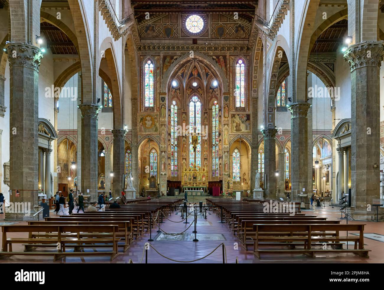interior shot of Santa Croce, Basilica di Santa Croce di Firenze ...