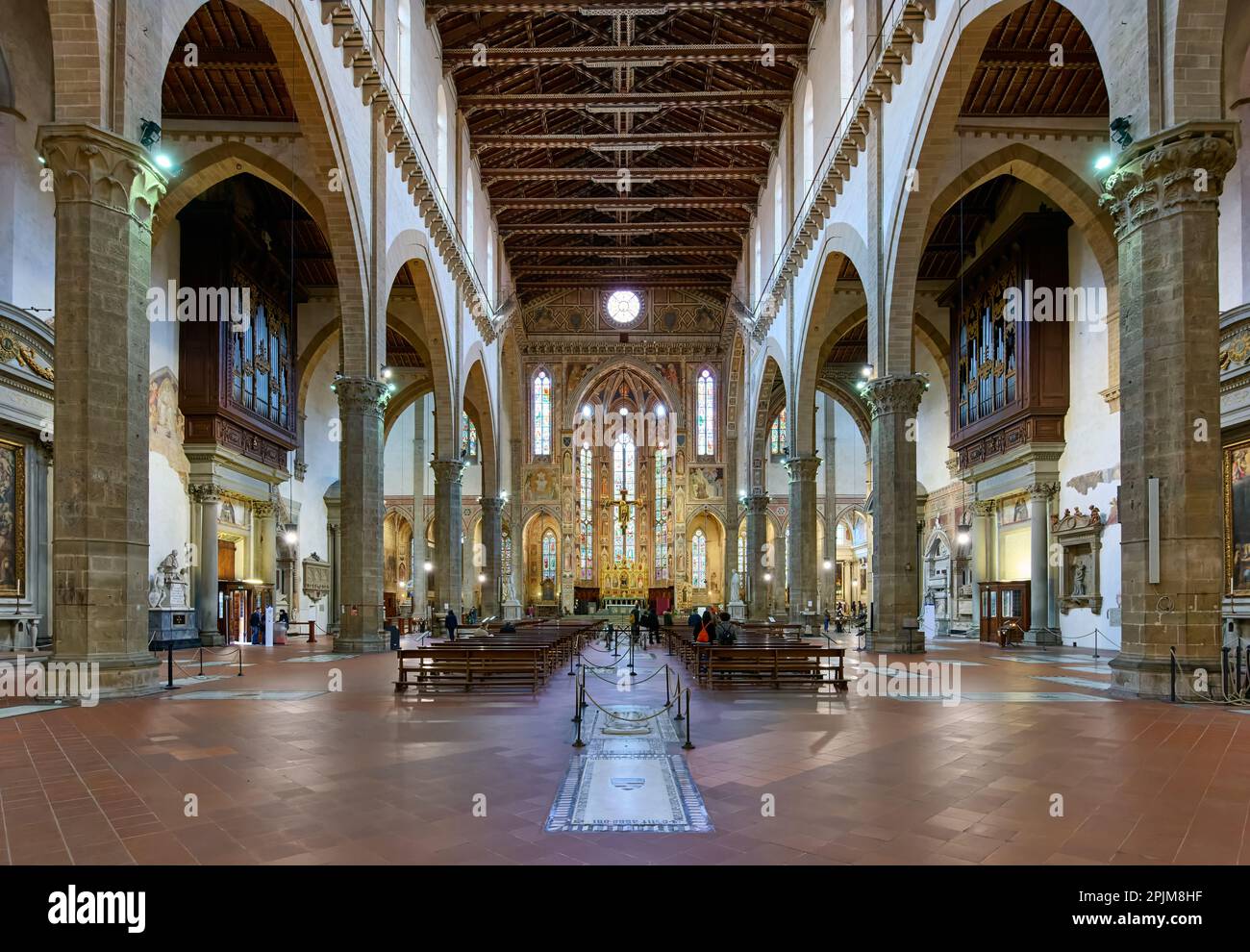 interior shot of Santa Croce, Basilica di Santa Croce di Firenze ...