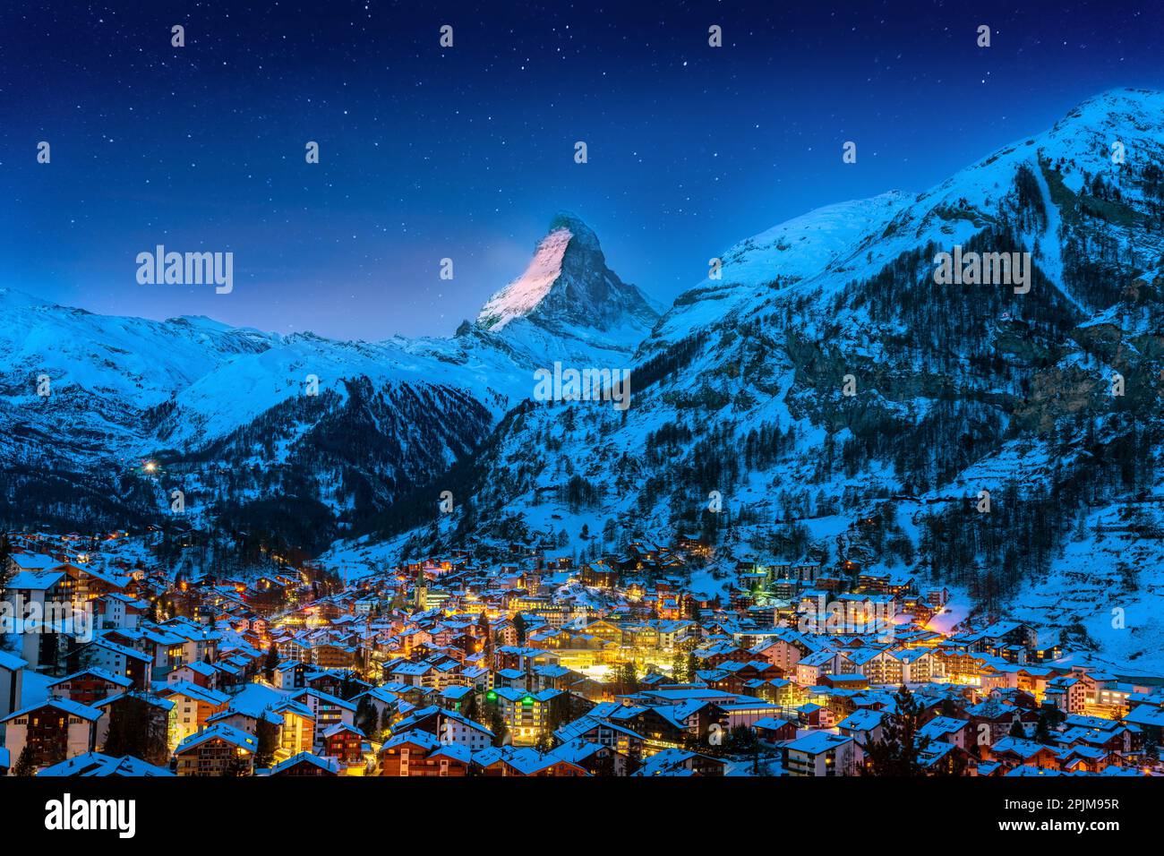 Matterhorn Mountain At Night