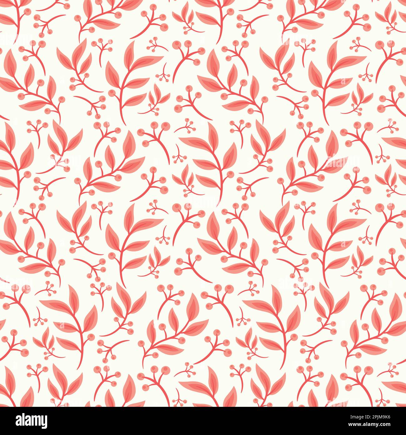 seamless orange leaves wallpaper pattern on white background Stock ...
