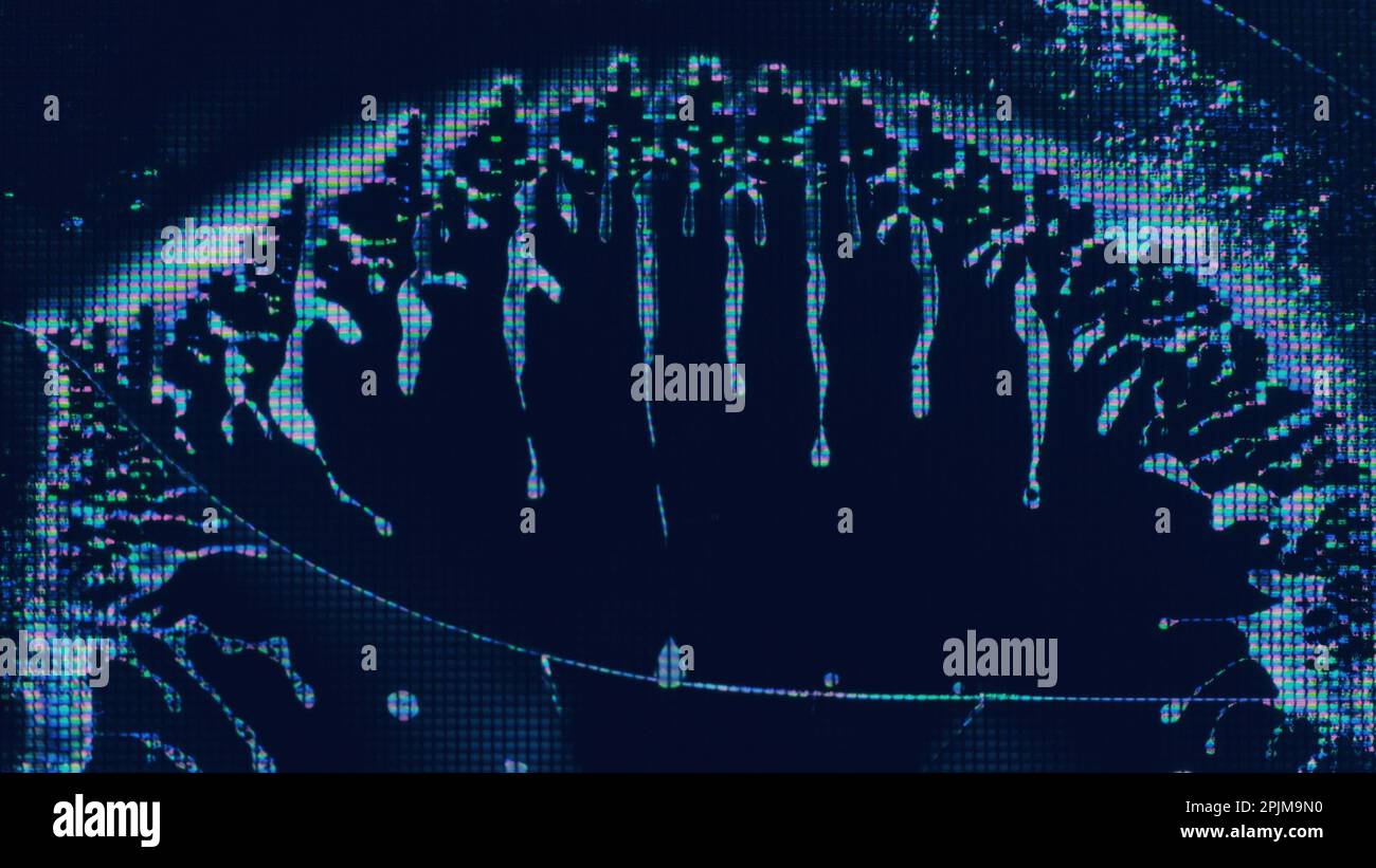Digital drip glitch fluid matrix hi-res stock photography and images ...