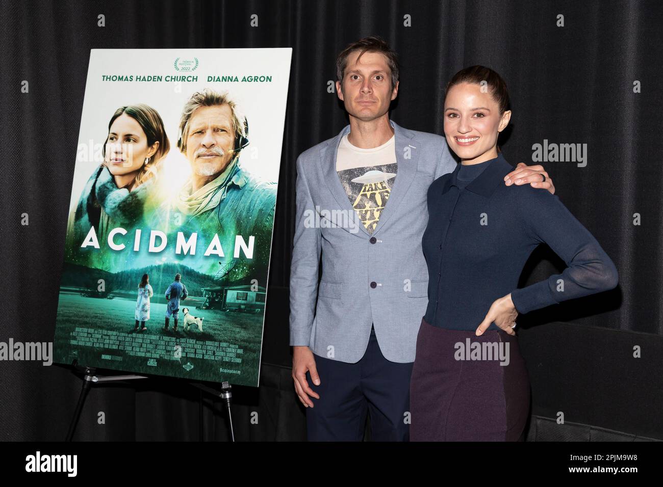 Santa Monica, USA. 02nd Apr, 2023. Alex Lehmann and Dianna Agron attend ...