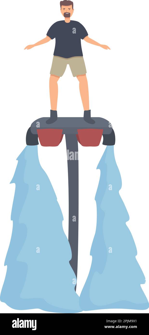 Ocean flyboard icon cartoon vector. Sea water. Adventure holiday Stock ...