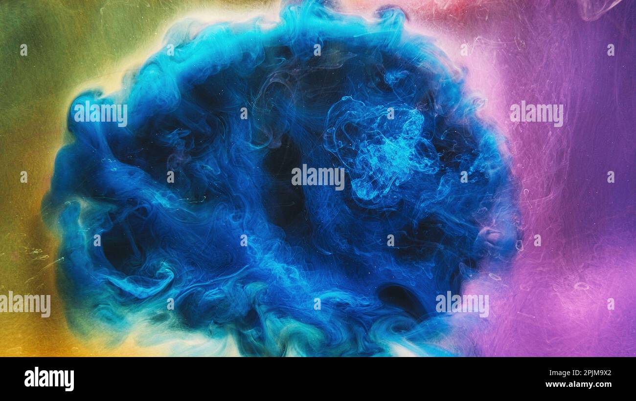 Paint drop ink water color explosion fluid splash Stock Photo - Alamy