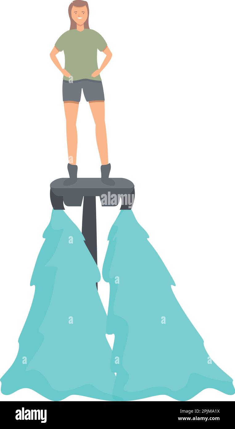 Summer flyboard icon cartoon vector. Sea sport. Activity travel Stock ...