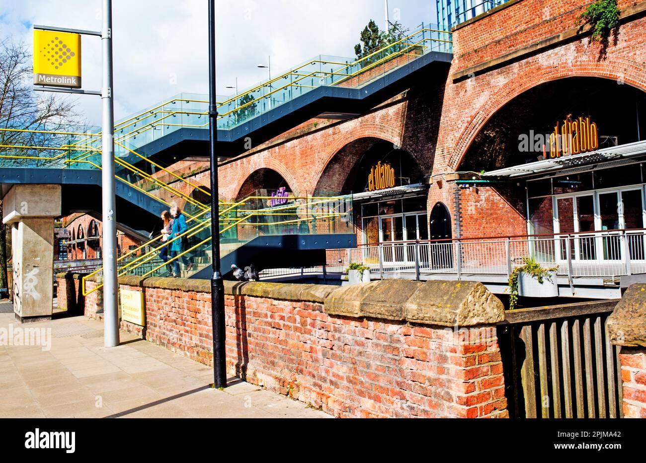 Metrolink Deansgate tram Station, Manchester, Lancashire, England Stock ...