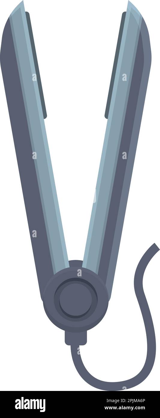 Ceramic hair straightener icon cartoon vector. Fashion heat. Styling ...