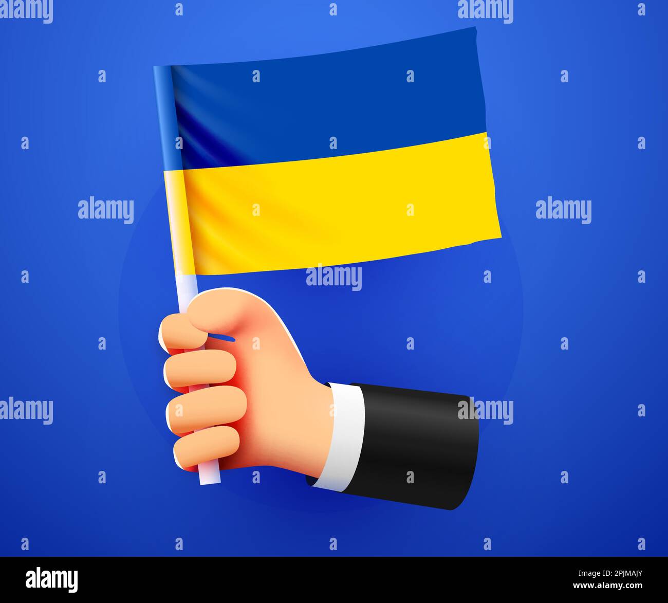 Holding ukraine flag Stock Vector Images - Alamy