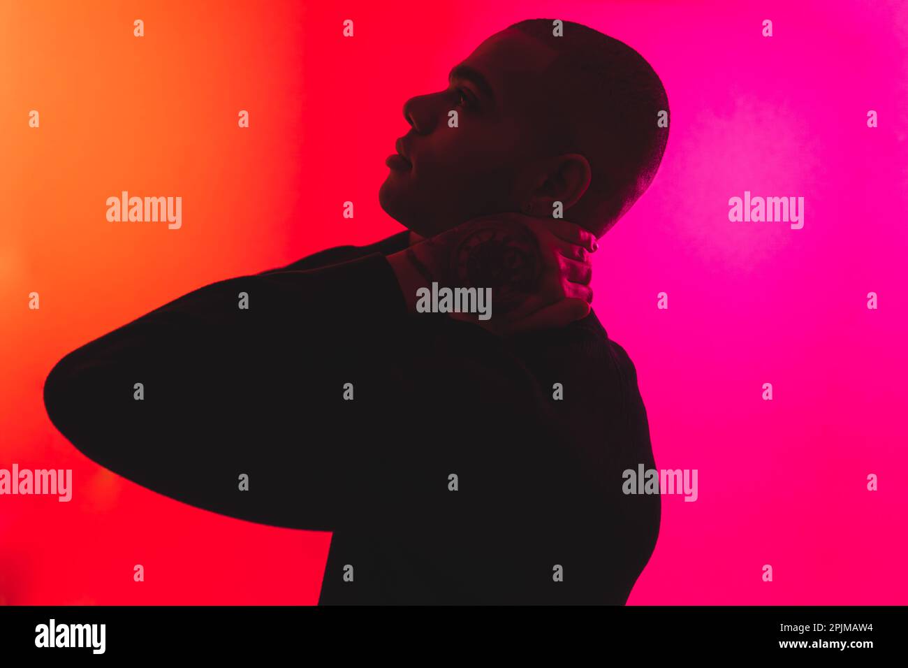 Silhouette Man Neck