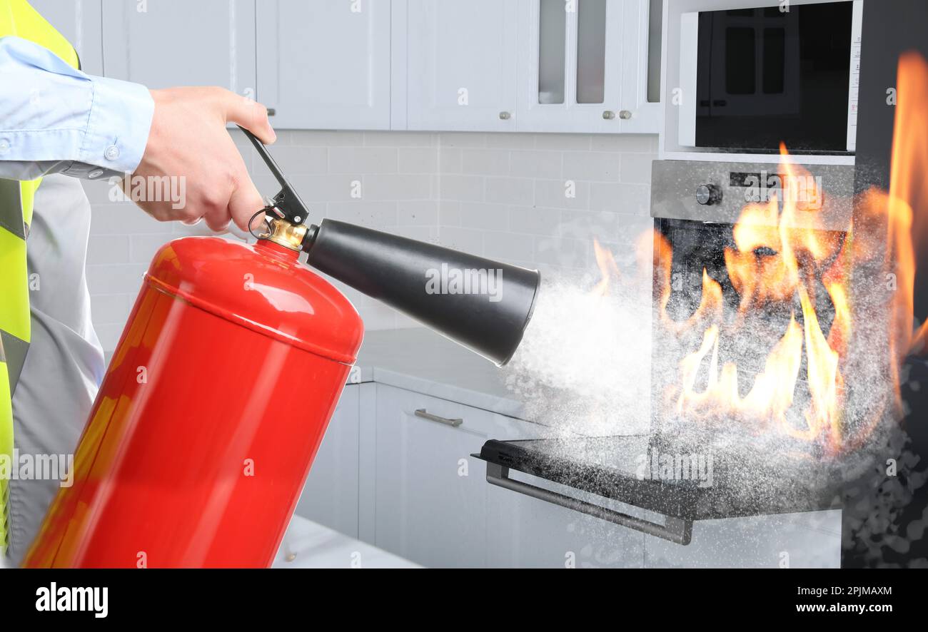 Fire extinguisher kitchen hi-res stock photography and images - Alamy