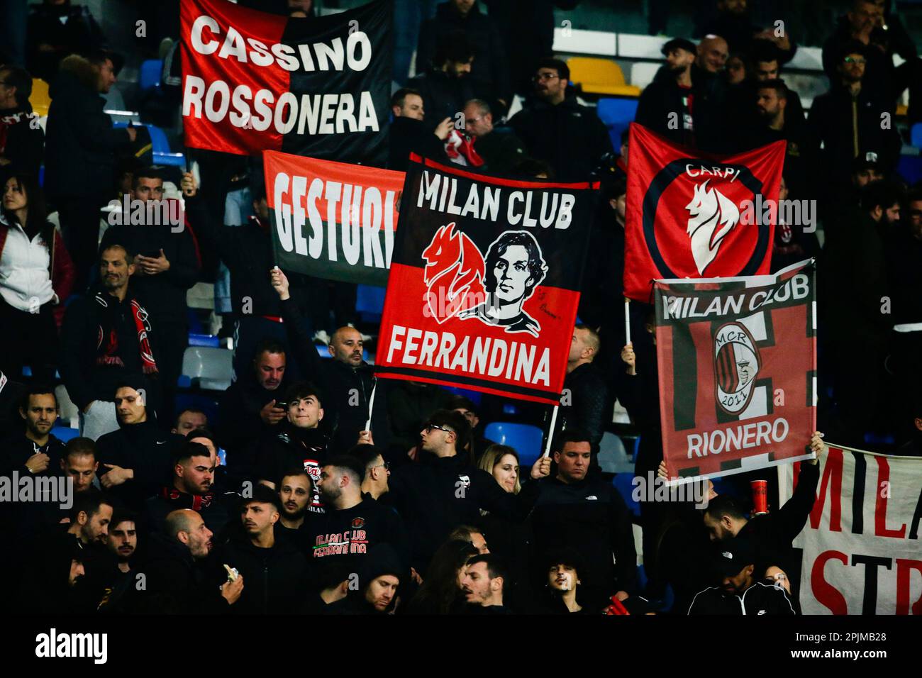 Supporters Ac Milan during the Serie A football match between SSC ...