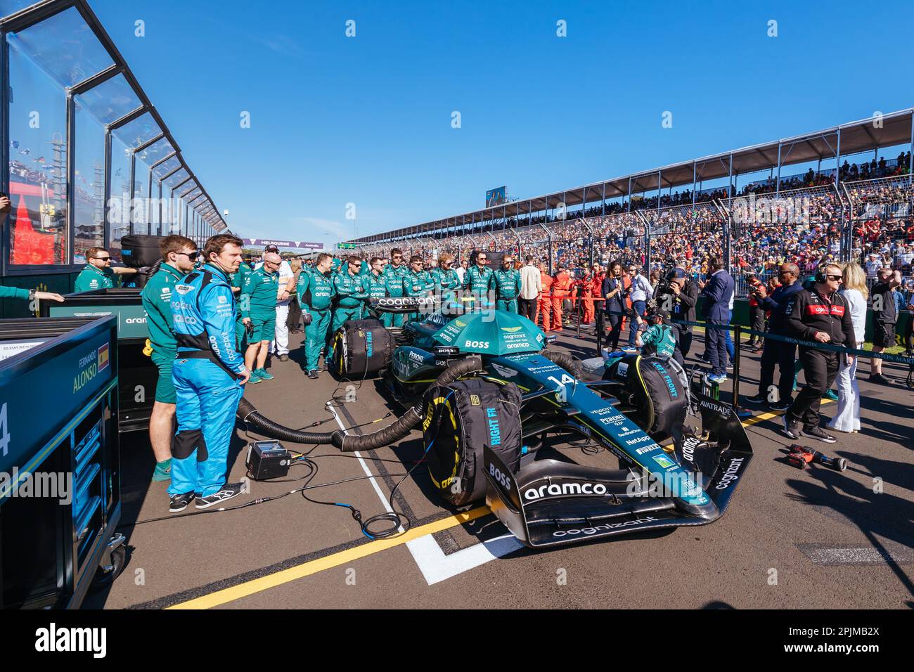 MELBOURNE, AUSTRALIA - APRIL 2: Aston Martin Aramco Cognizant Formula ...