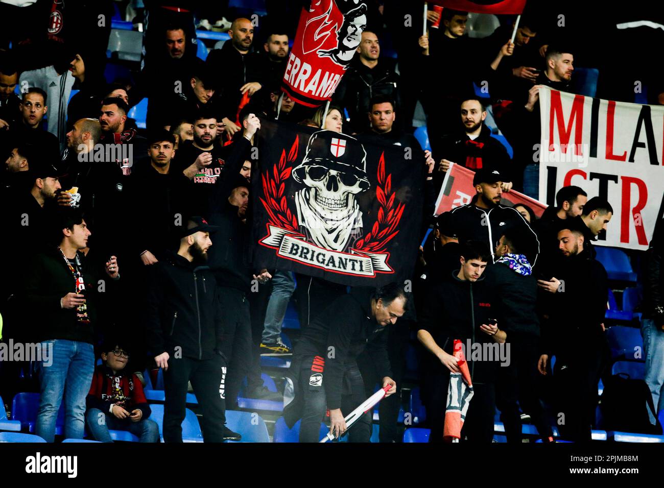 Supporters Ac Milan during the Serie A football match between SSC ...