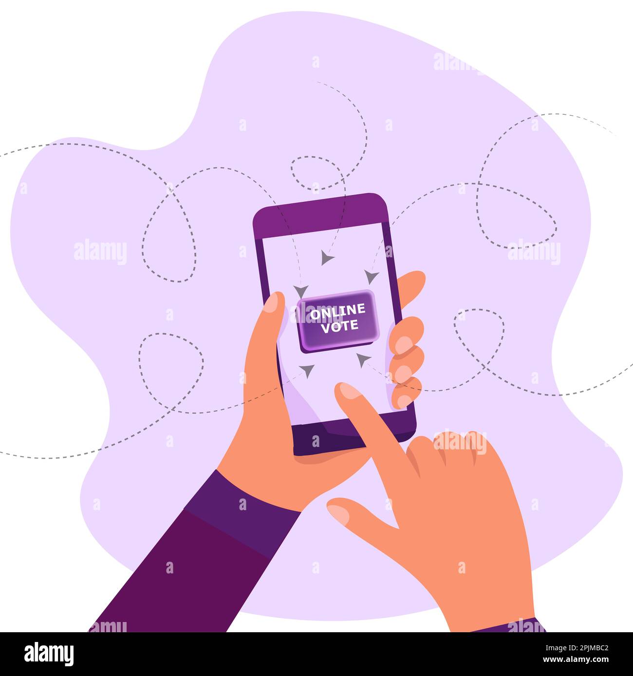 Illustration of person using smartphone for online voting Stock Photo ... Illustration of person using smartphone for online voting Stock Photo ...
