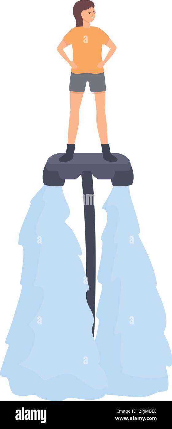 Adventure flyboard icon cartoon vector. Sea water. Action travel Stock ...