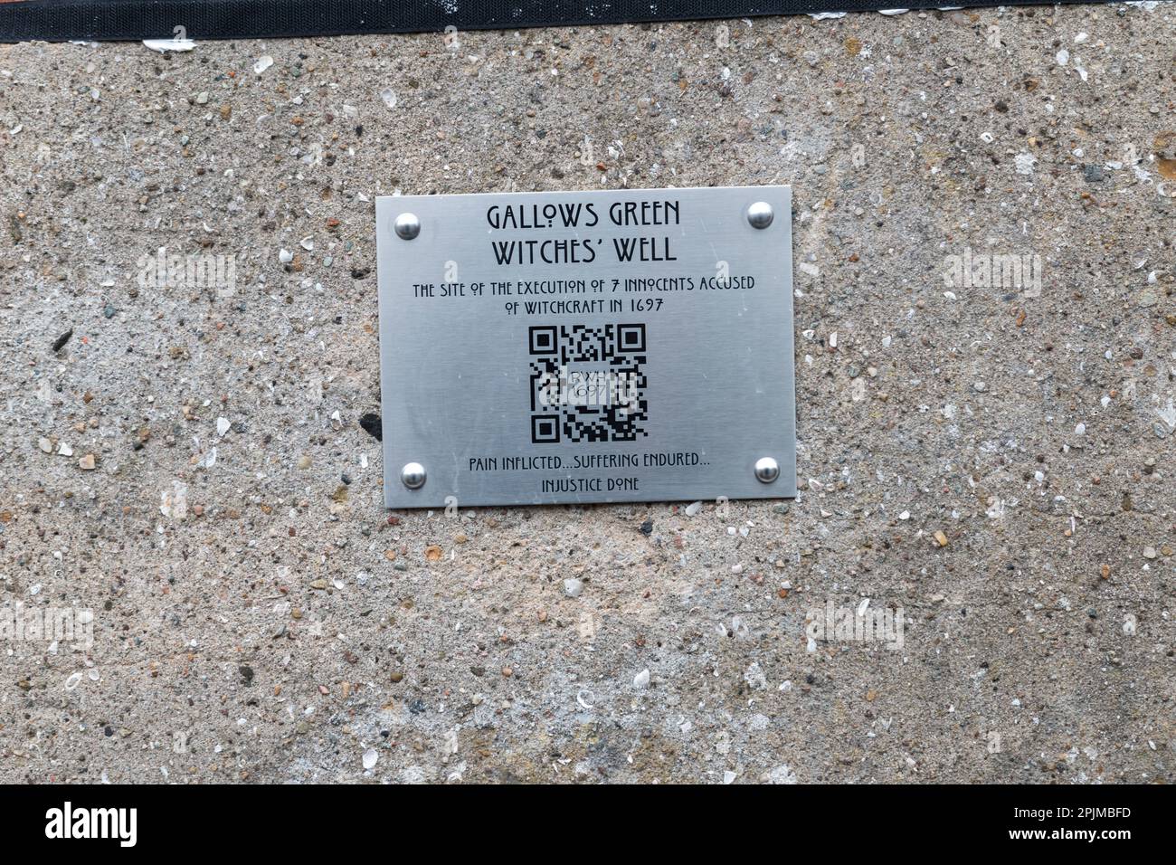 Gallow Green Plaque Unveiling Ceremony march 29th 2023 Stock Photo - Alamy