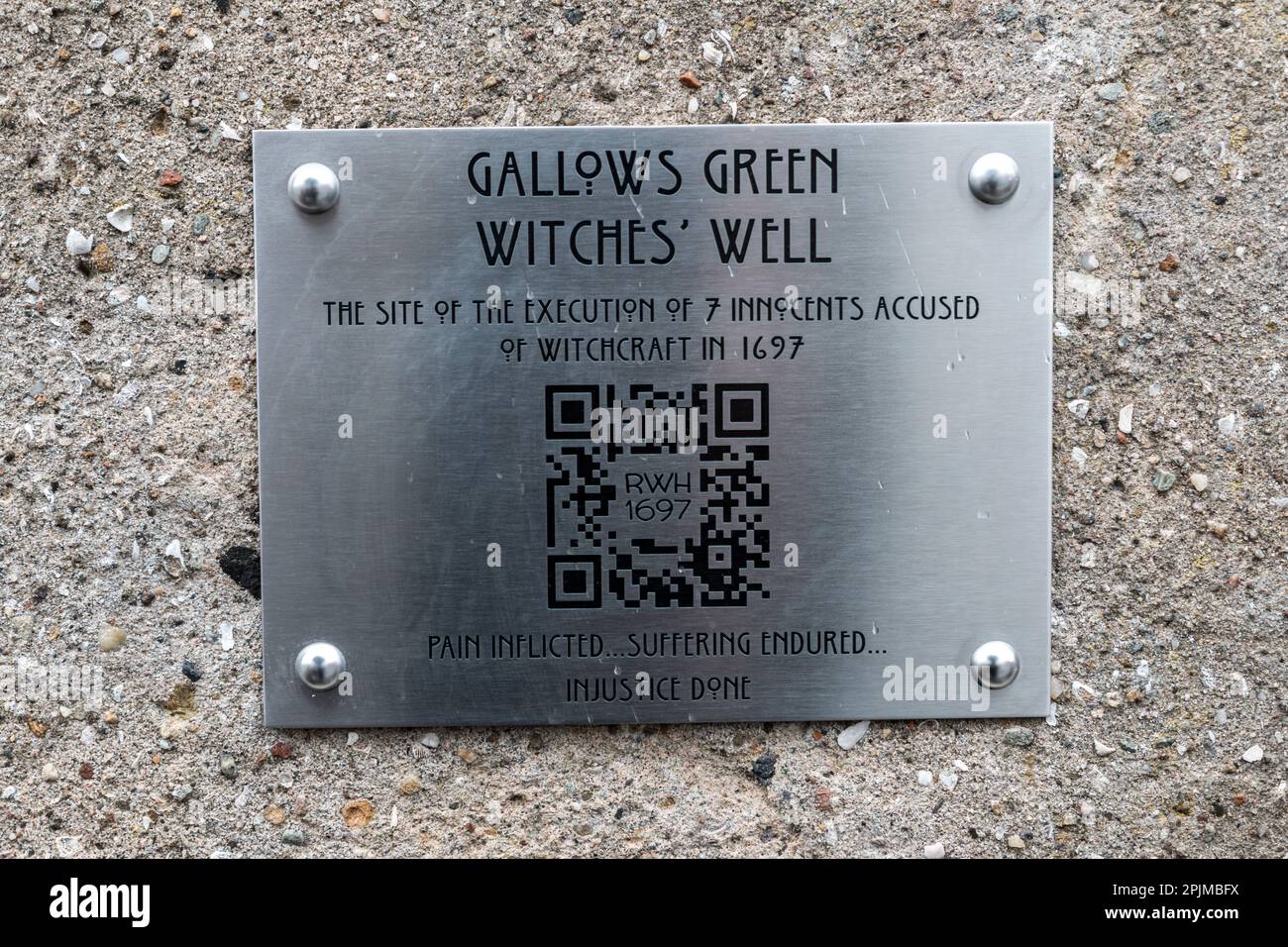 Gallow Green Plaque Unveiling Ceremony march 29th 2023 Stock Photo - Alamy