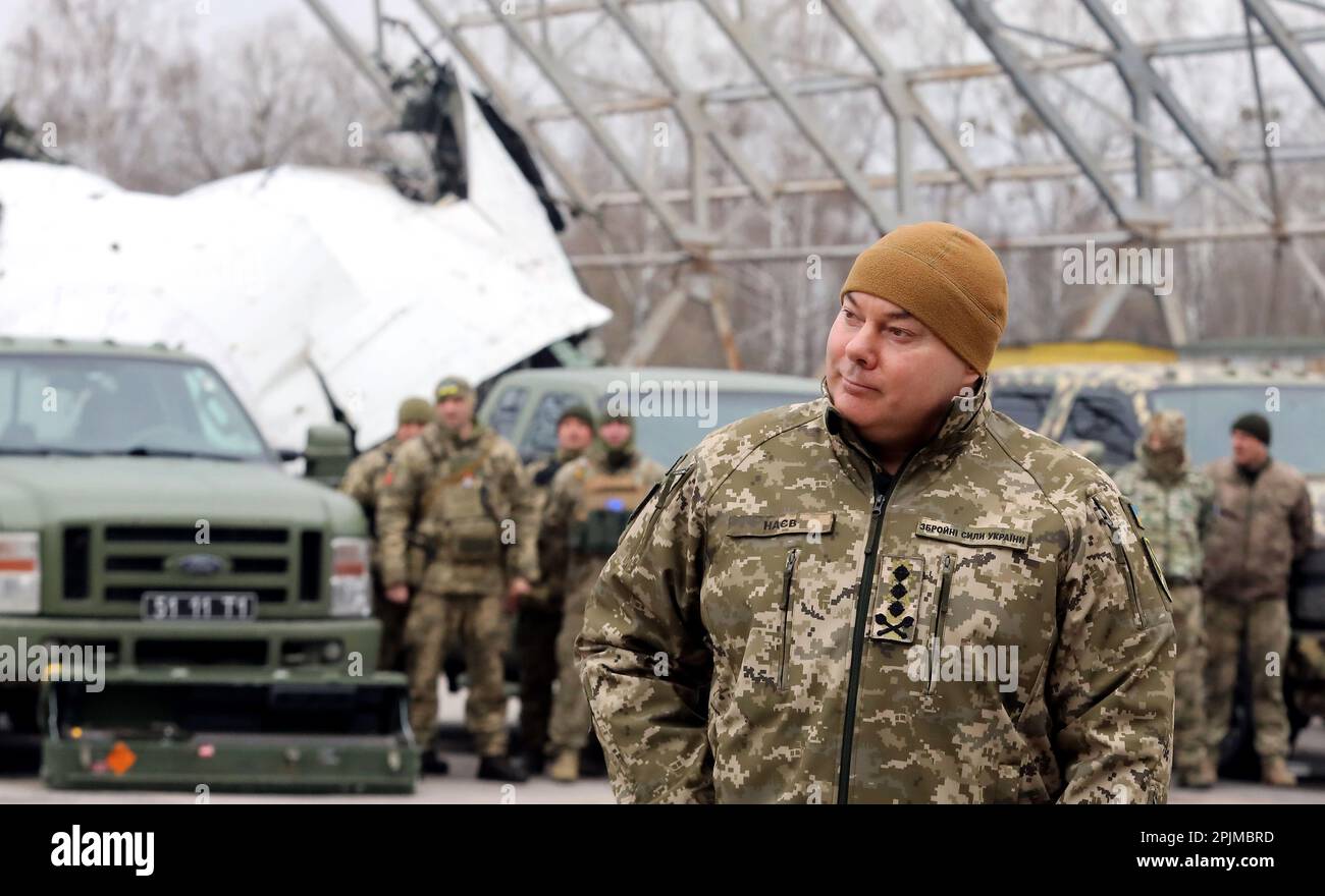 HOSTOMEL, UKRAINE - APRIL 1, 2023 - Commander of the Joint Forces Lieutenant General Serhii ...