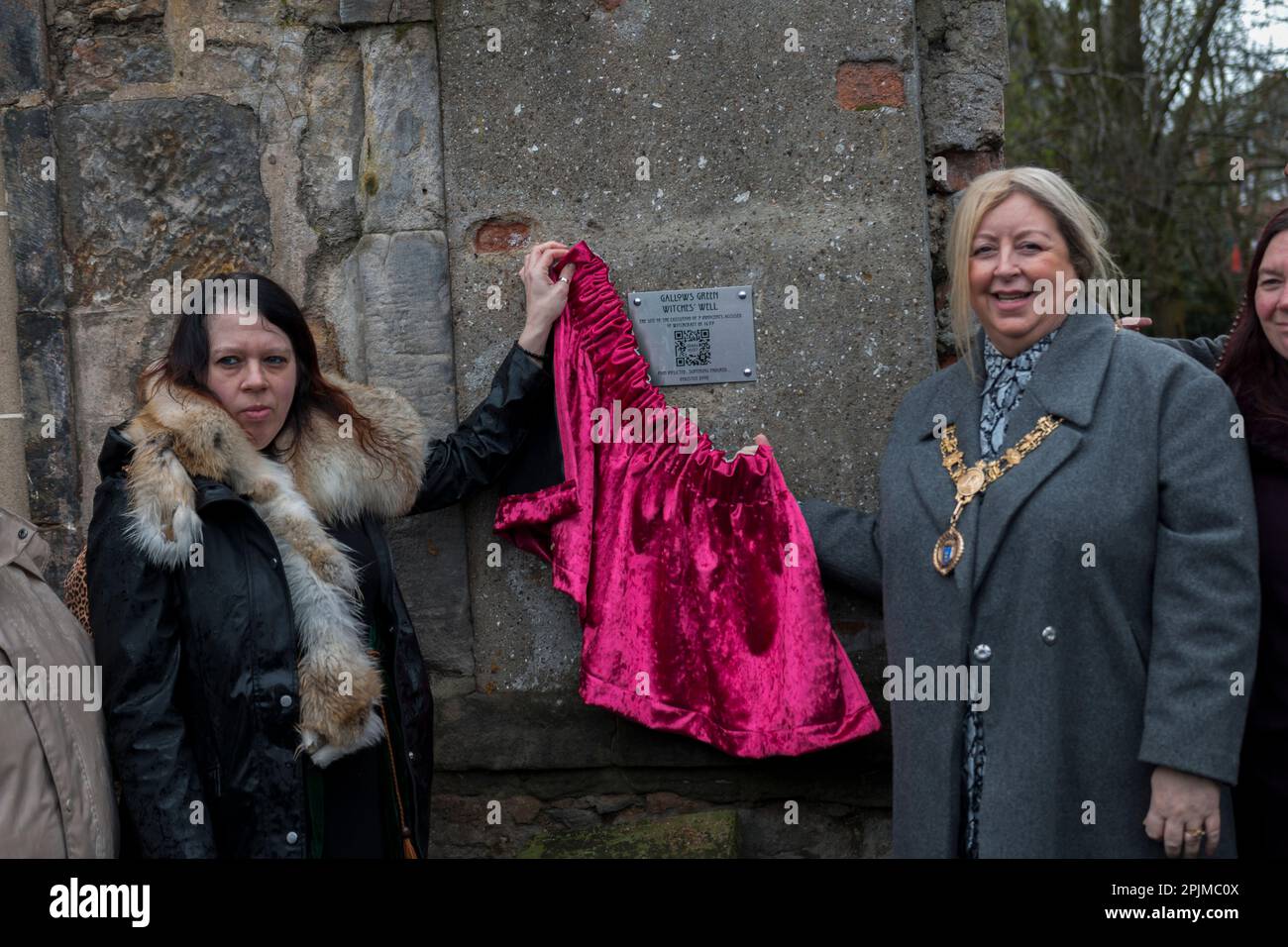 Gallow Green Plaque Unveiling Ceremony march 29th 2023 Stock Photo - Alamy