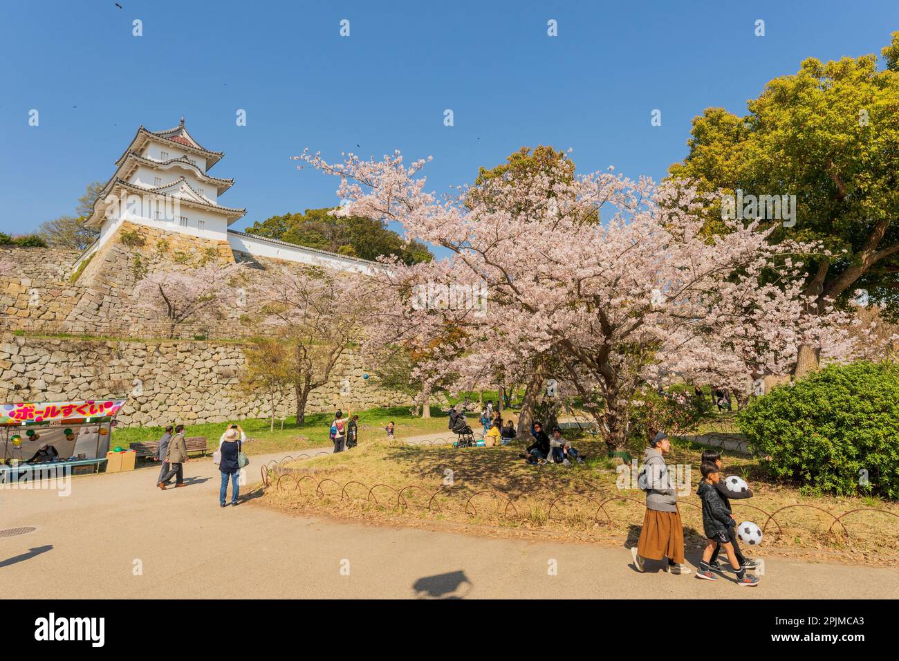 The Hitsujisaru yagura, turret, one of two, at Akashi castle in Japan ...