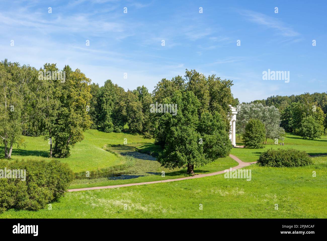 Saint Petersburg, Pavlovsk, landscape park in the valley of the ...