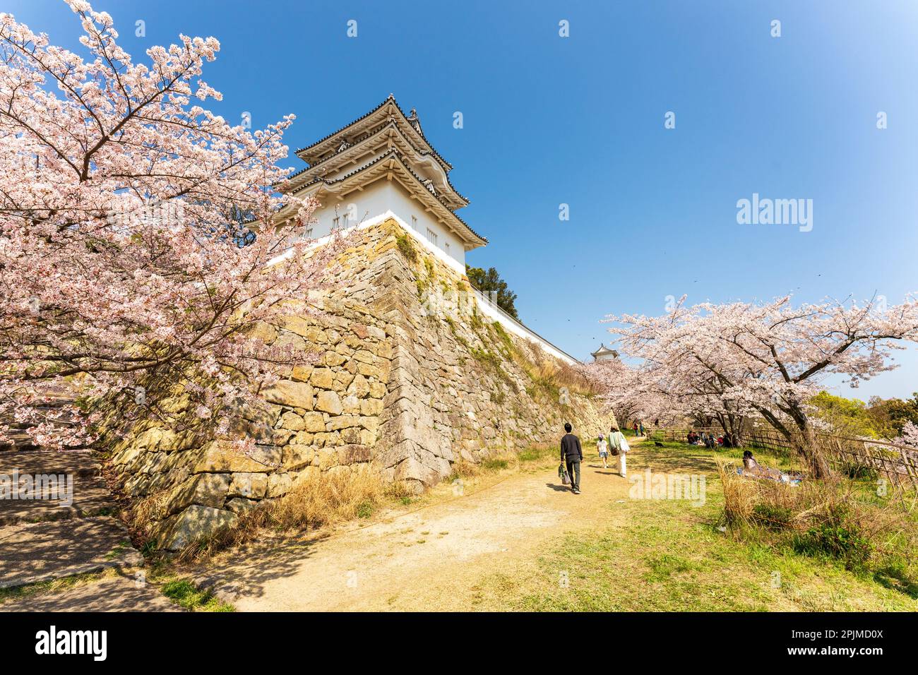 The Hitsujisaru yagura, turret, one of two, at Akashi castle in Japan ...
