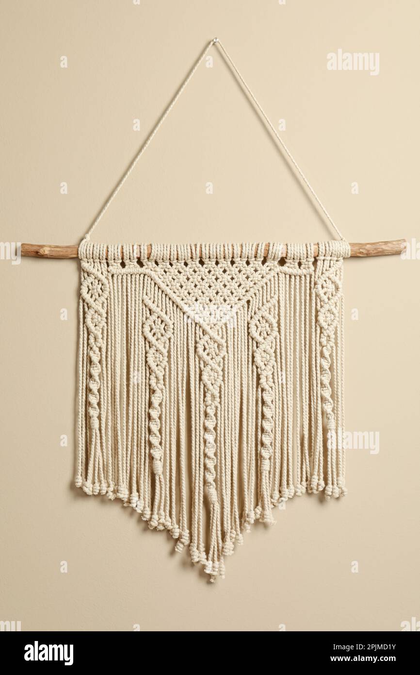 White macrame hi-res stock photography and images - Alamy