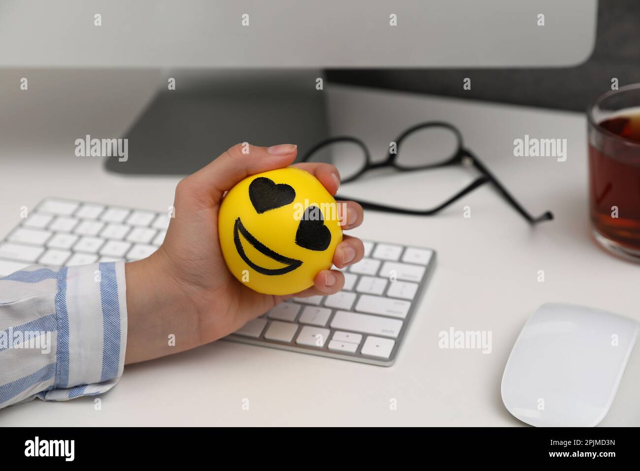 Woman exercise stress ball hi-res stock photography and images - Alamy