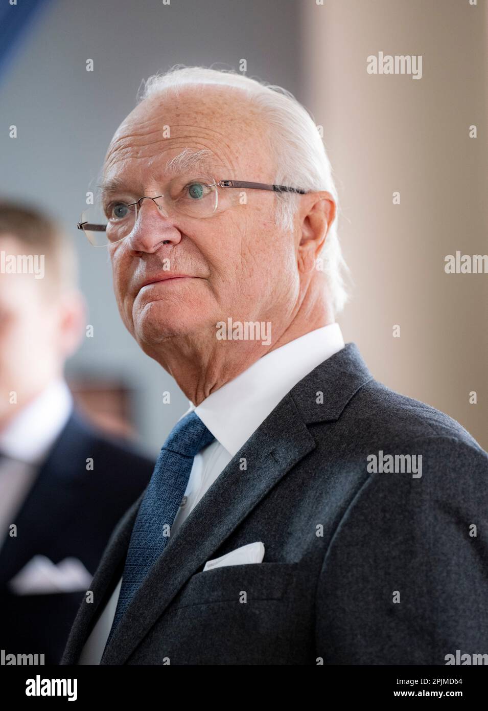 Sweden's King Carl XVI Gustaf in Ostersund during the royal visit to ...