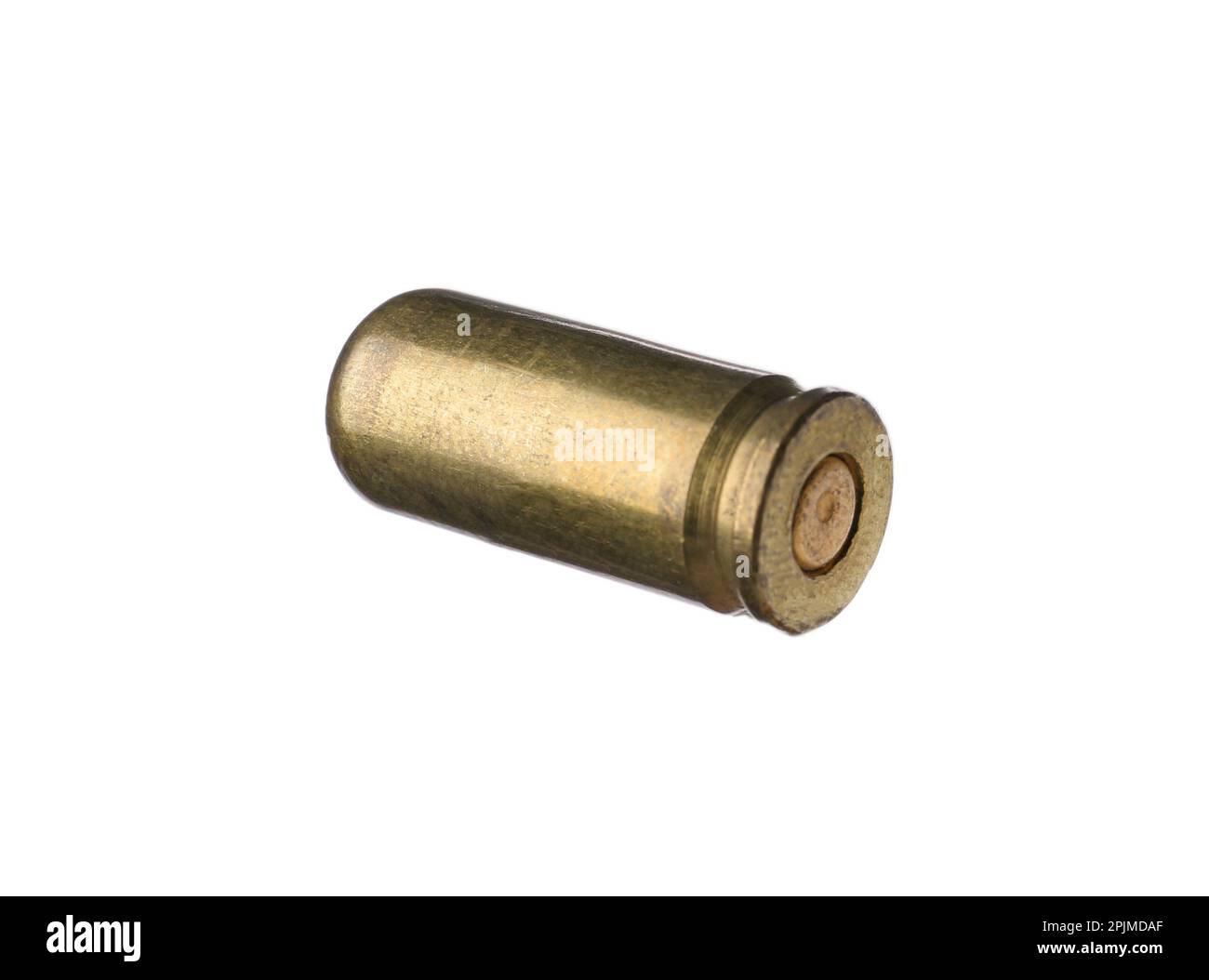 Cartridge case isolated on white. Firearm ammunition Stock Photo - Alamy