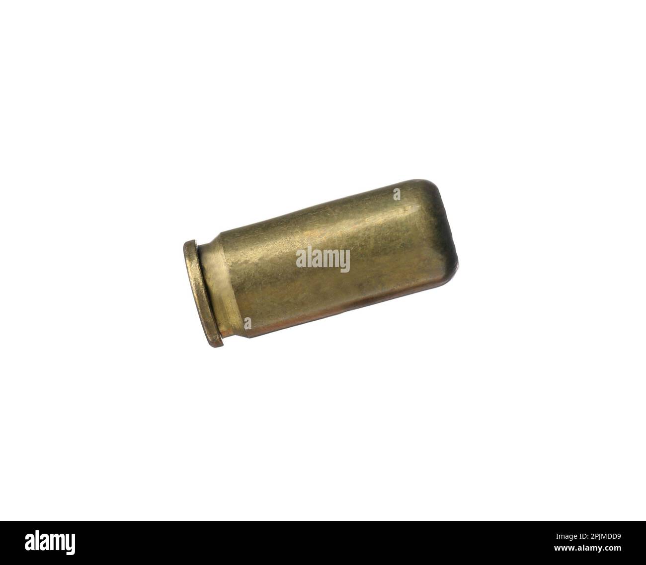 Cartridge case isolated on white. Firearm ammunition Stock Photo - Alamy
