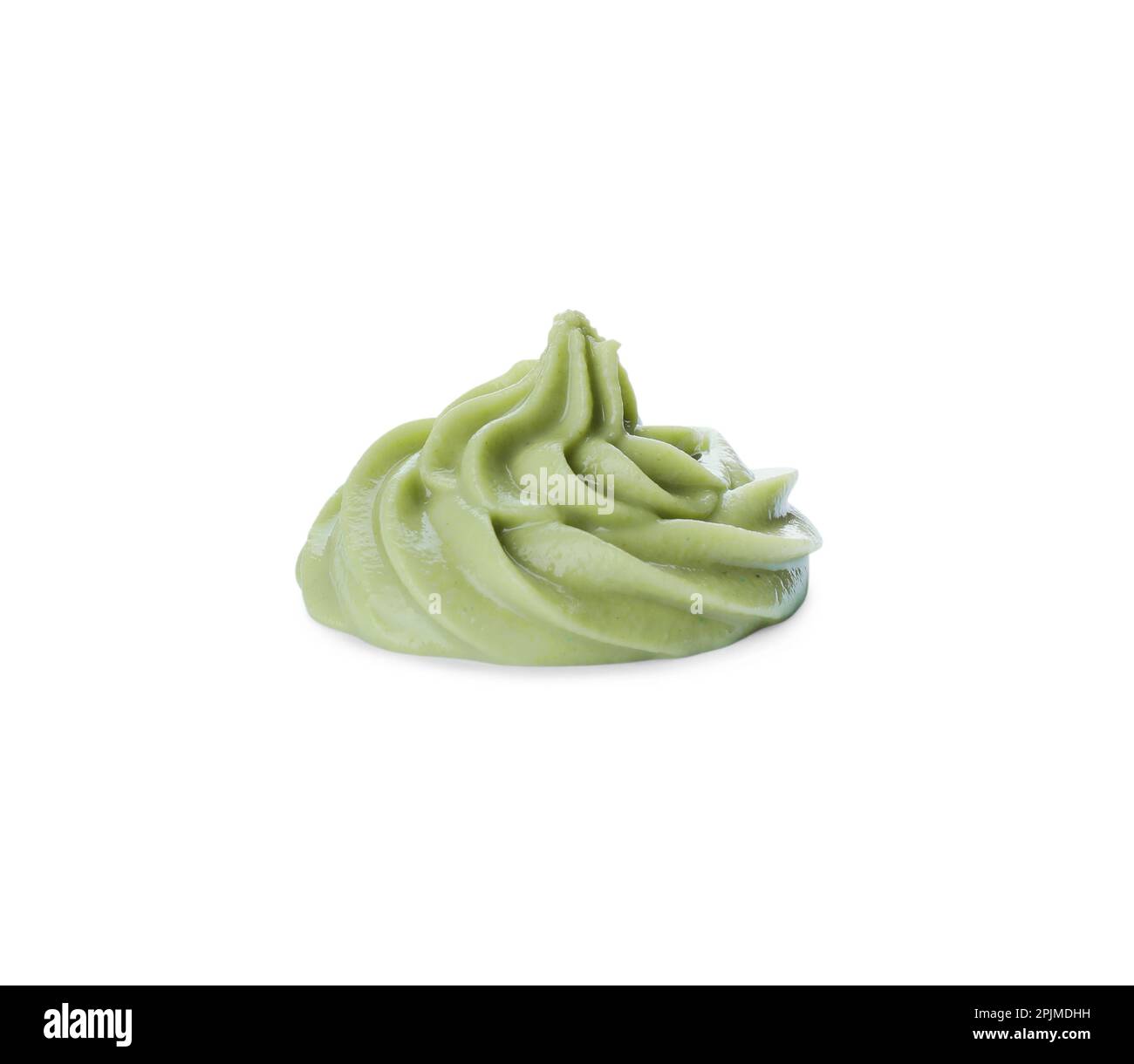 Swirl of wasabi paste isolated on white Stock Photo - Alamy