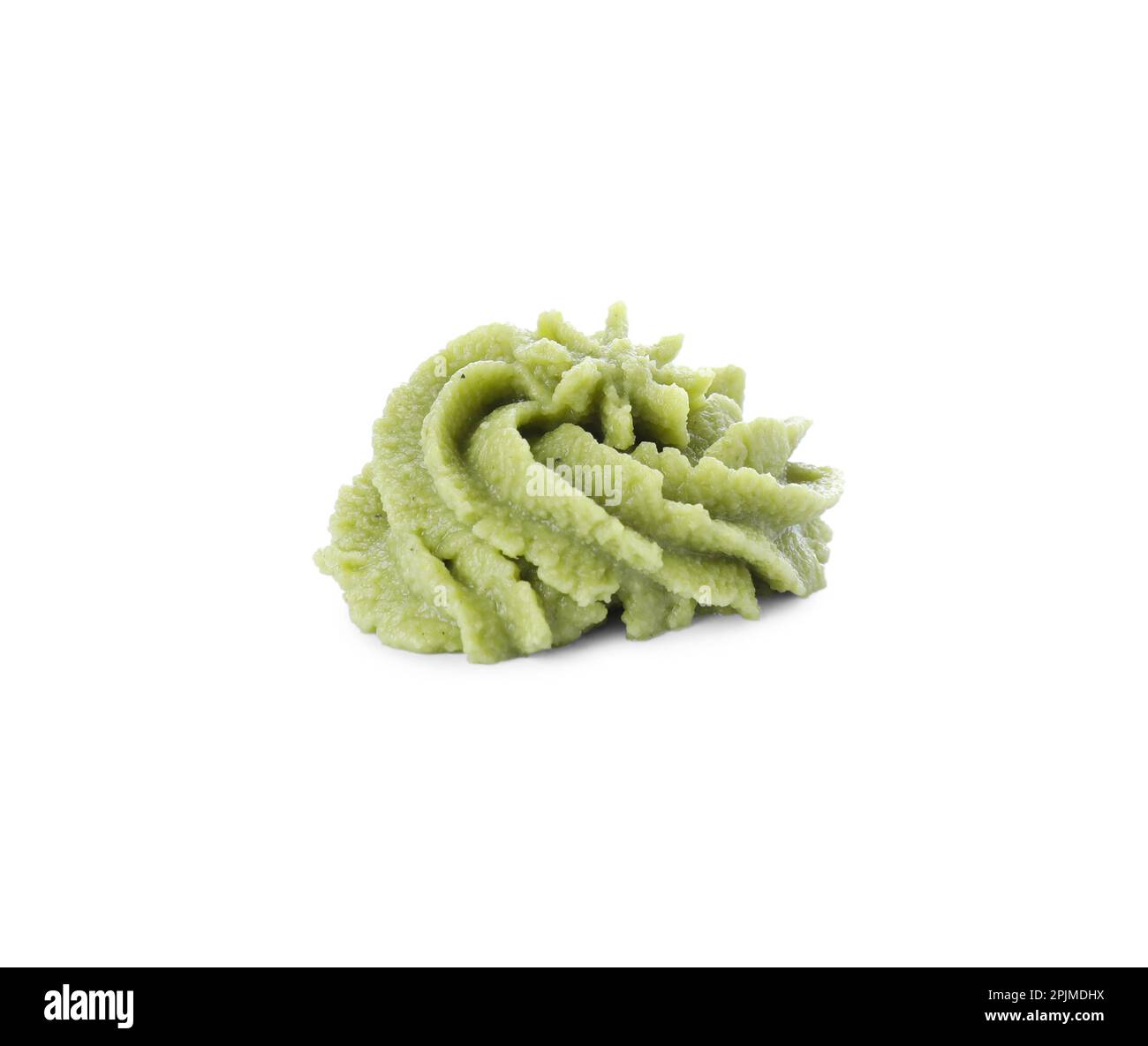 Swirl of wasabi paste isolated on white Stock Photo - Alamy