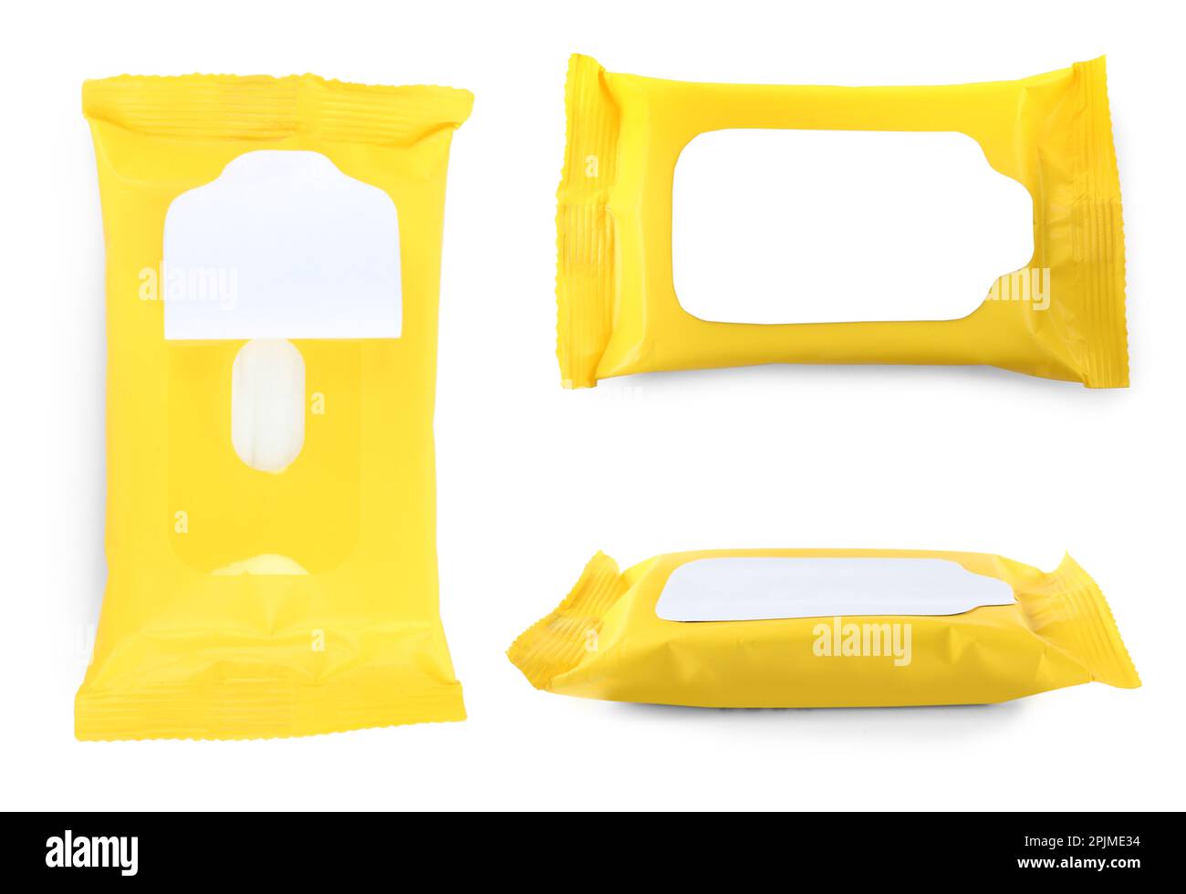 Set with packs of wet wipes on white background Stock Photo - Alamy