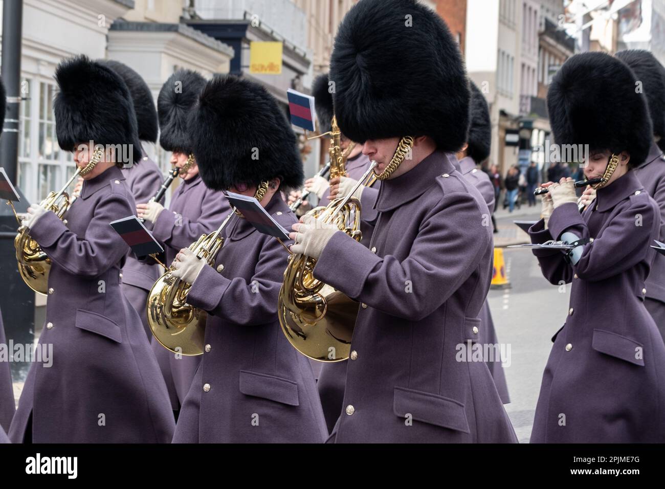 Changing of the guard at Windsor Castle, UK, featuring on this day the ...