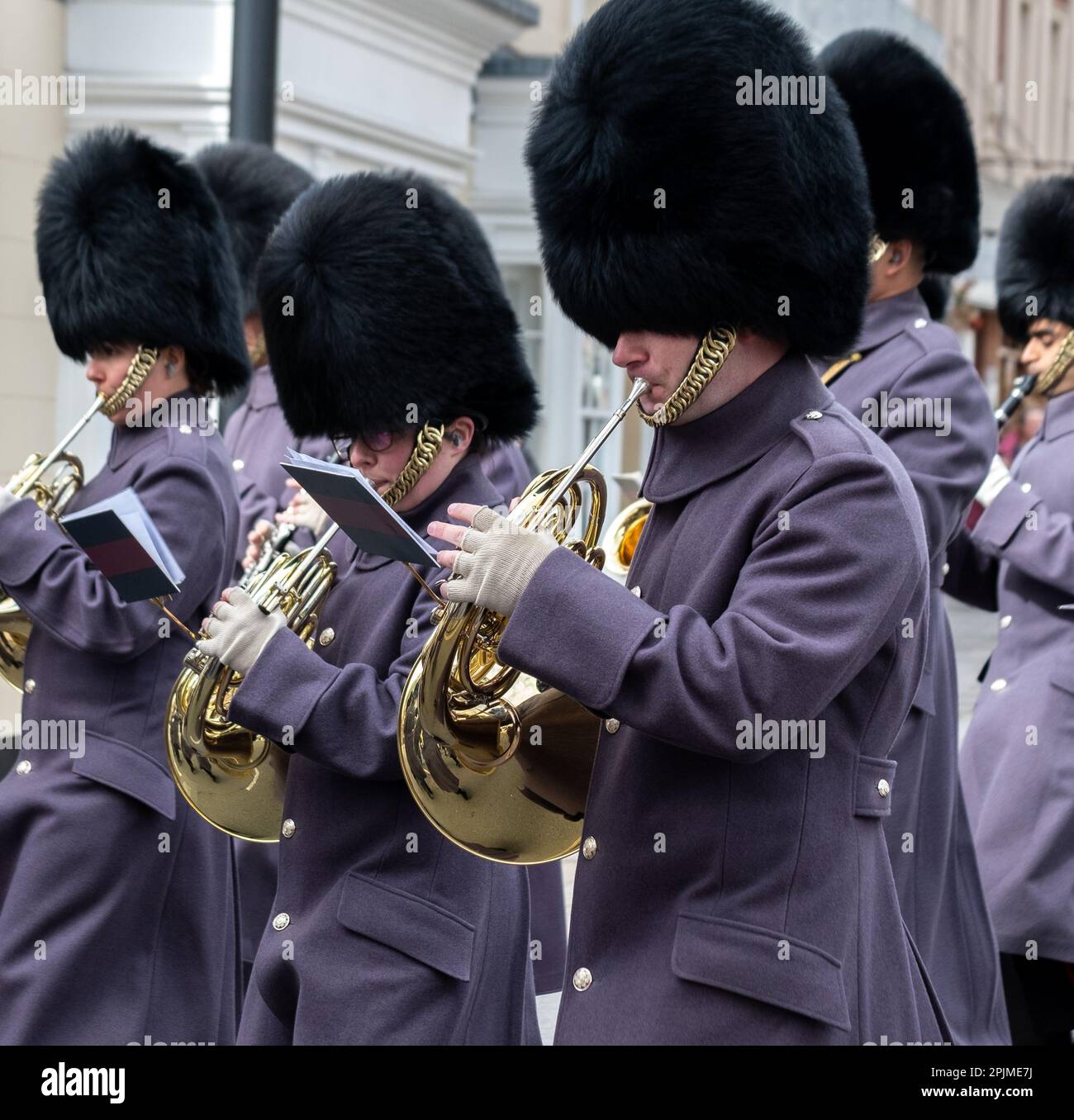 Changing of the guard at Windsor Castle, UK, featuring on this day the ...