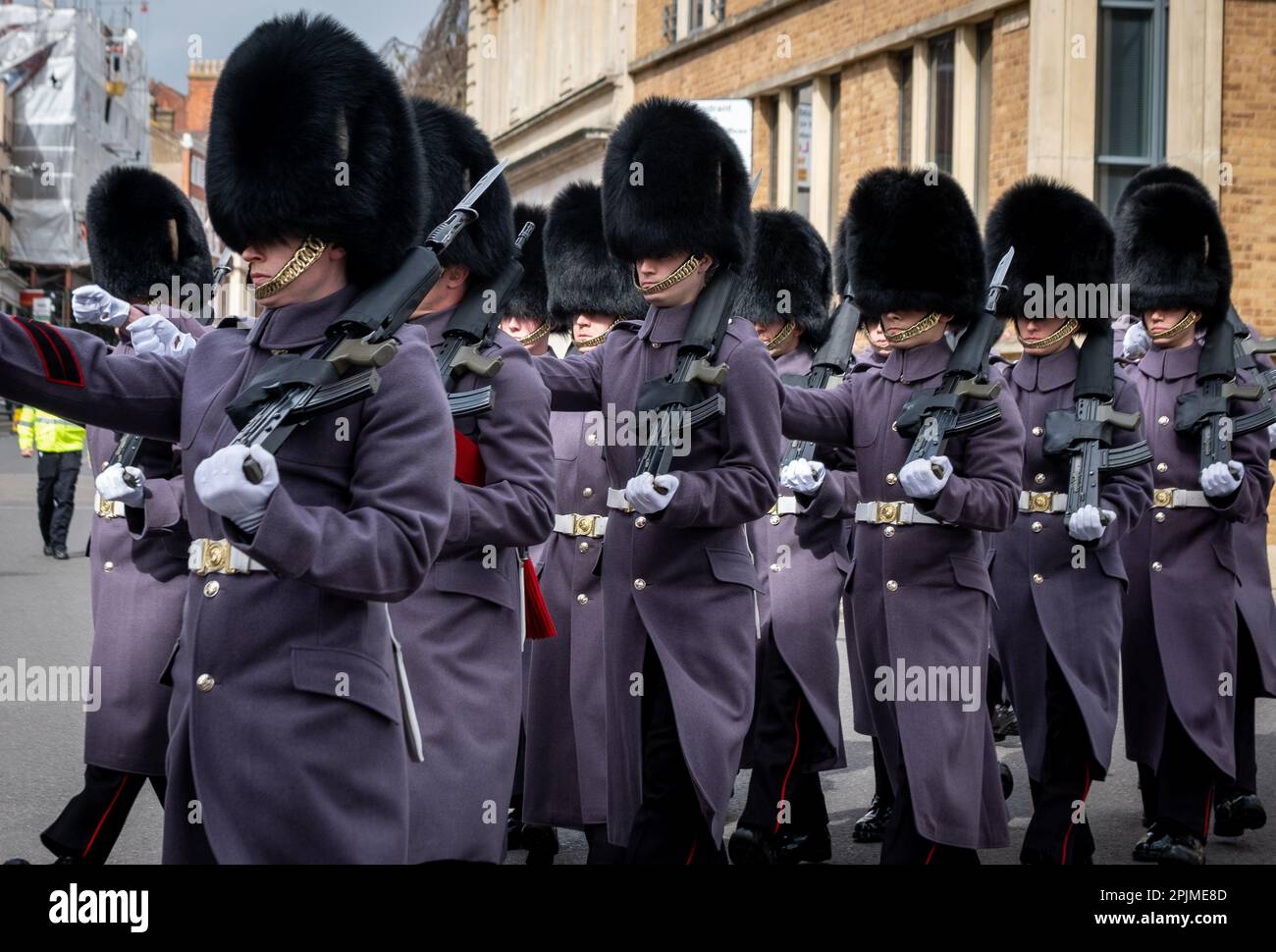 Changing of the guard at Windsor Castle, UK, featuring on this day the ...