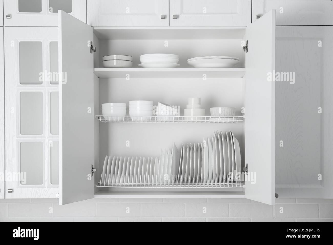 Open Kitchen Cabinets Clipart