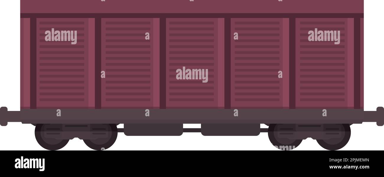 Wagon icon cartoon vector. Train cargo. Rail container Stock Vector ...
