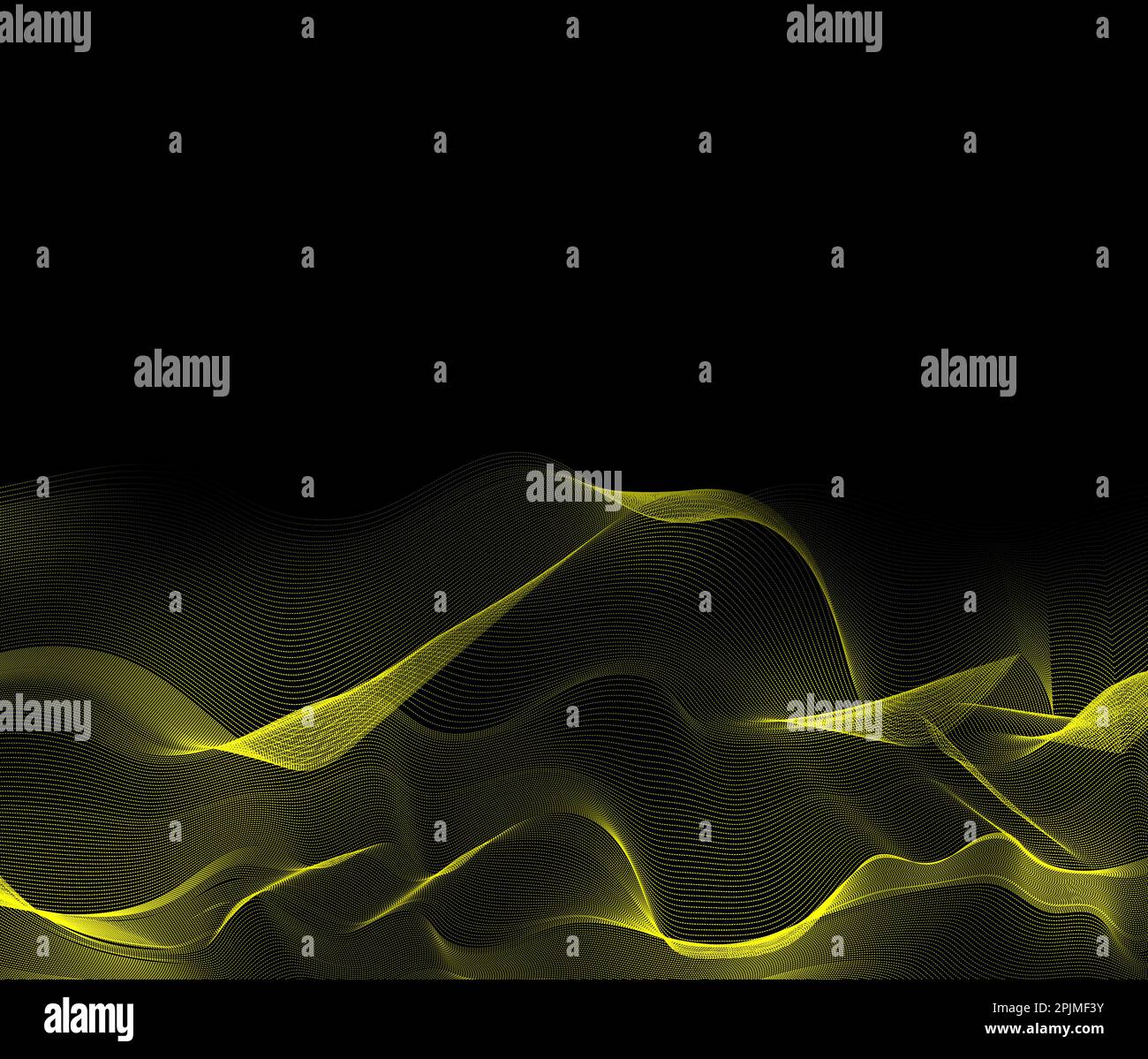 Illustration of dynamic sound waves on black background Stock Photo - Alamy